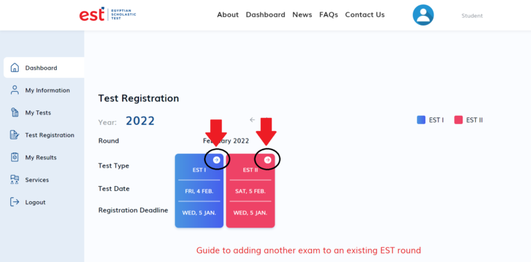 EST Test register - sat-act-est.com