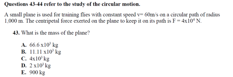 EST Physics October 2021 with answers and explanation - sat-act-est.com