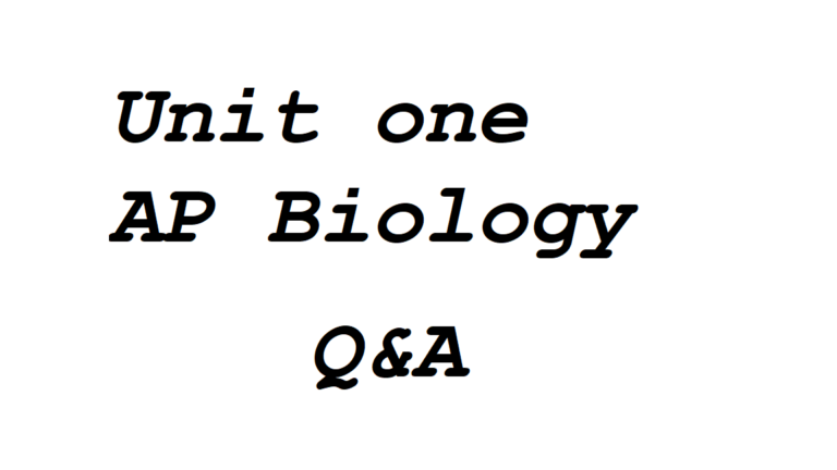 AP Biology Unit 1 Questions & Answers – Full Explanations & Study Guide ...